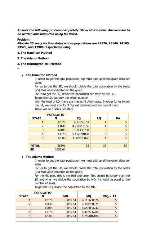 module 5 activity guide answer the following problem completely show
