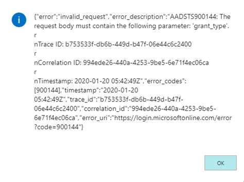 Error In Getting Access Token For Azure Key Vault In Business Central