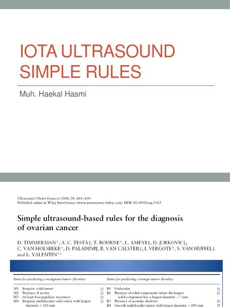 Iota Ultrasound Simple Rules Pdf
