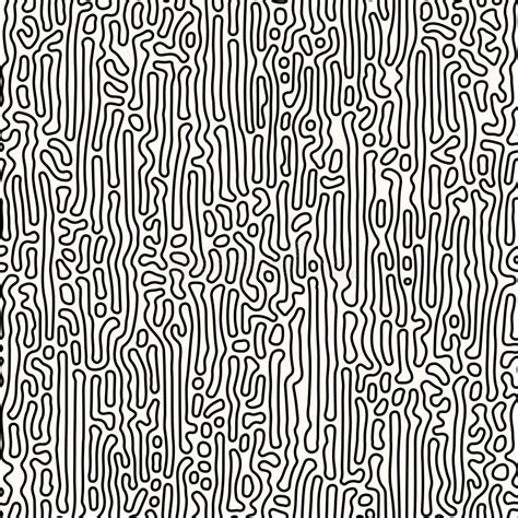 Abstract Organic Background Natural Maze Labyrinth Reaction Diffusion Pattern Black And White