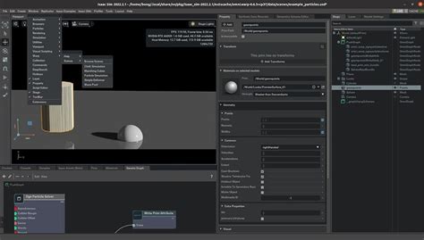 examples for the deformable liquid particles system using a warp