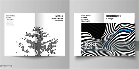 두 개의 A4 형식의 현대 커버 모형의 벡터 레이아웃은 이중 브로셔 잡지 전단지 소책자 보고서에 대한 디자인 템플릿을 모형