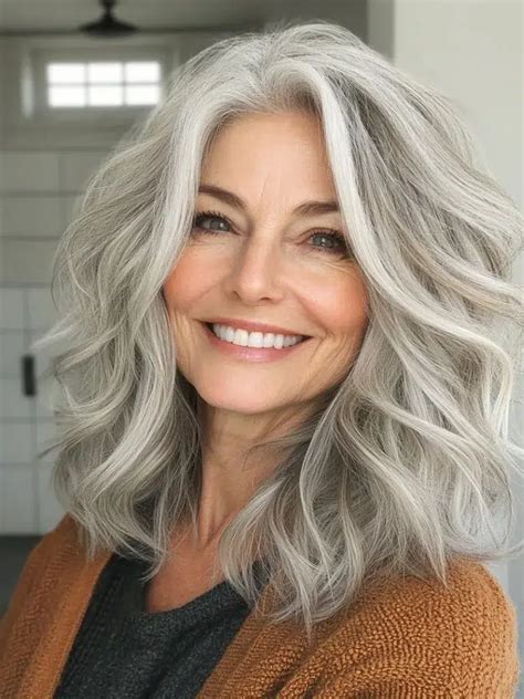 21 Beautiful Long Hair Styles For Women Over 70 Grey Looksgreatonme