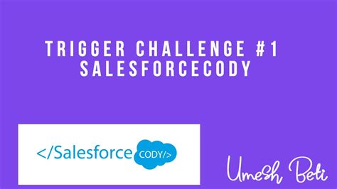 trigger challenge 1 salesforcecody salesforce cody