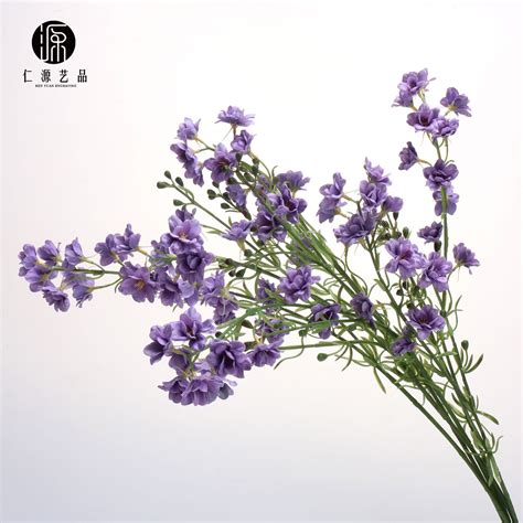 工厂直销 紫罗兰蝴蝶兰手感小飞燕 婚庆家居花艺装饰手感绢布假花 阿里巴巴