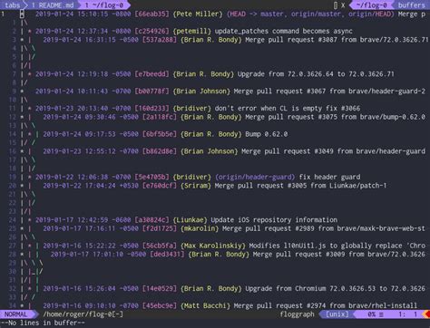 announcing flog a new git branch viewer for vim from the former maintainer of gitv by roger