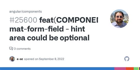 feat component mat form field hint area could be optional · issue 25600 · angular