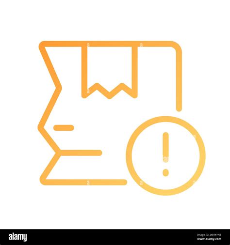 Shipping Damage Pixel Perfect Gradient Linear Vector Icon Stock Vector