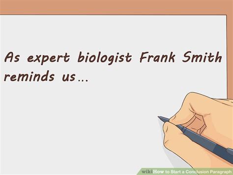 How To Start A Conclusion Paragraph For Writing Assignments