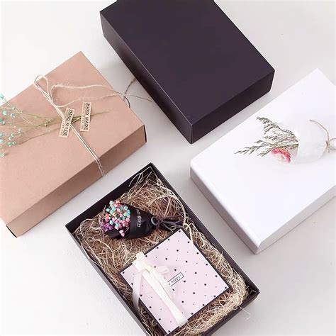 핑크헤이든 선물포장 박스 선물상자 크라프트 화이트 블랙 접이식 뚜껑상자 28cm 설날 위시버킷