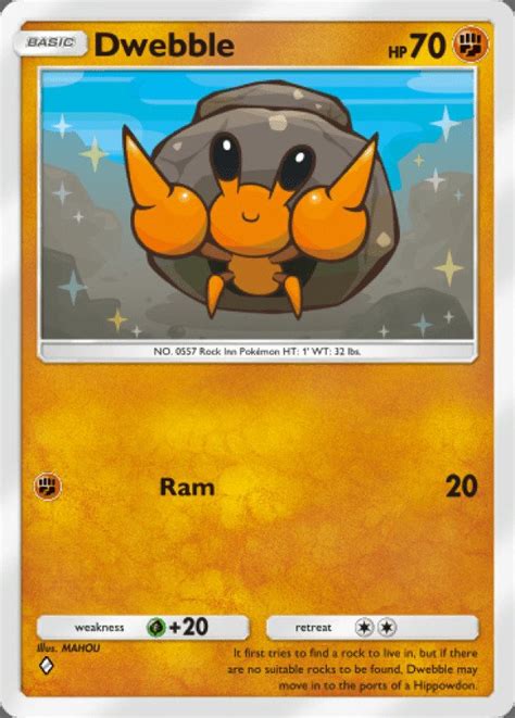 Dwebble Papo 87 Pokemoncard