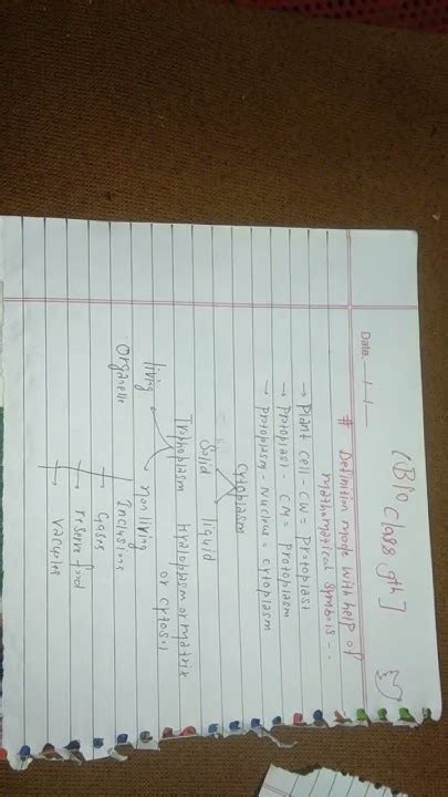 Class 9 Bio Definition With Help Of Symbol Cell Youtube