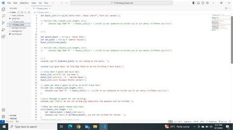 My Seventeen Exercise In Typescript Exercise Name Guest List Github Repository Lnkd