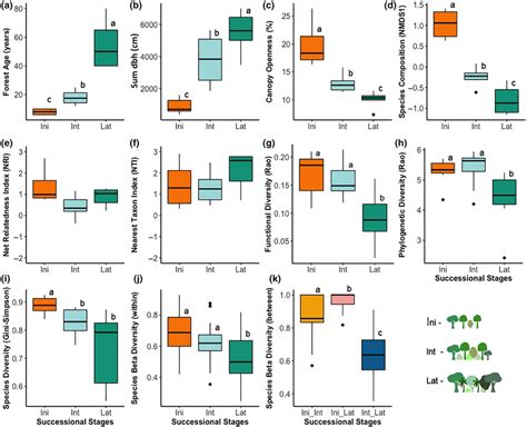 A C Variation In The Environmental And Structural Forest Variables At Download Scientific