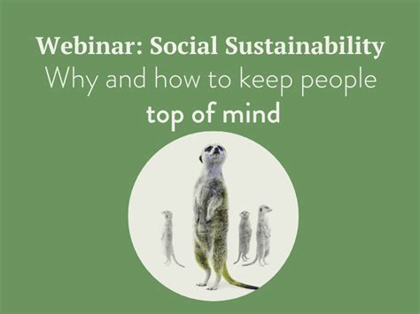 Webinar Social Sustainability Greengage Environmental