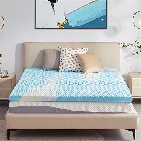 Sinweek 4 Inch Memory Foam Mattress Topper Twin Size 5zone Gel Infused