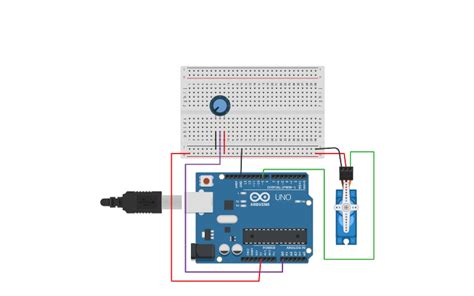 Circuit Design Servocontrol Using Arduino Uno Tinkercad