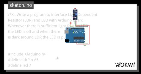 Ldr With Led Wokwi Esp32 Stm32 Arduino Simulator