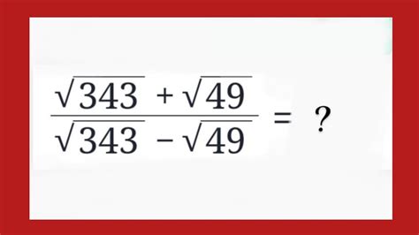 A Nice Square Root Problem Maths Olympiad Algebra Youtube