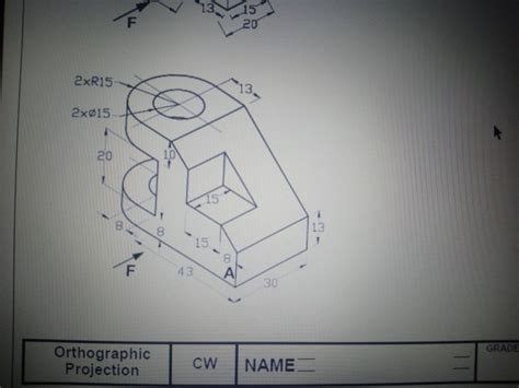 Solved Orthographic Projections In Autocad Draw The Front