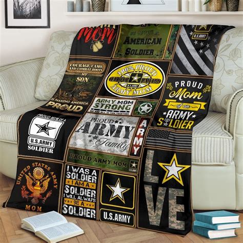 Proud Mom Of An Army Soldier Us Army Quilt Blanket Aa Qb301025 Danahorse