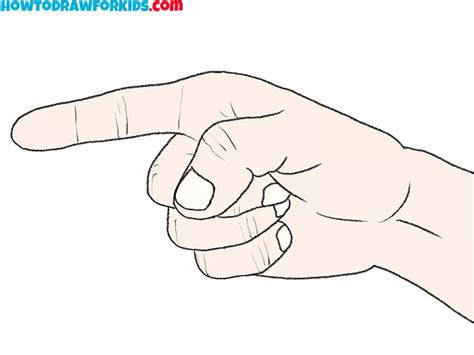 How To Draw A Pointing Finger Step By Step Drawing Tutorial