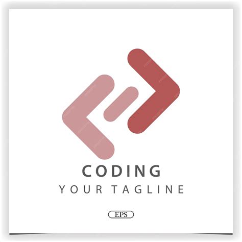 Premium Vector Simple Coding Or Programmer Logo Premium Elegant