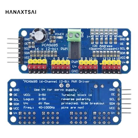 Pca9685pw 16 Canais 12 Bits Pwm Servo Shield Driver Interface I2c