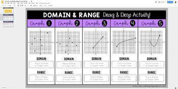 Domain And Range From A Graph Drag Drop DIGITAL VERSION Google Slides