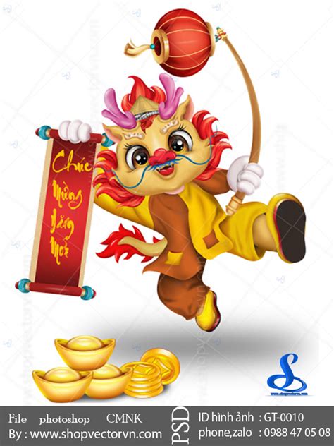 Vector Con Rồng Mừng Xuân 2024 Shopvectorvn