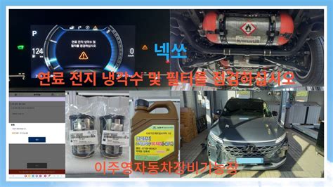 넥쏘수소 전기차 이온 필터 교환 및 연료 전지 냉각수 교환 Youtube