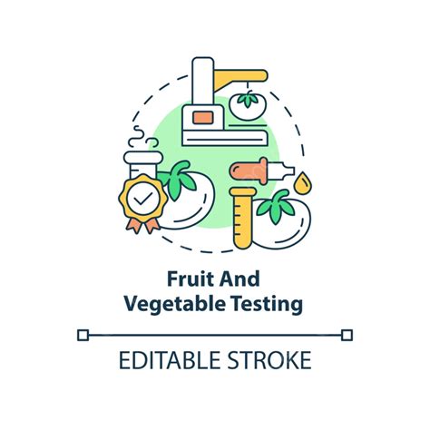 Fruit And Vegetable Testing Concept Icon Arial Pictogram Fonts Png And Vector With