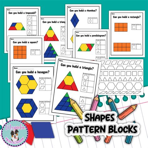 Shapes Pattern Block Task Card Sets Made By Teachers