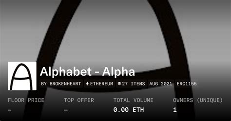 Alphabet Alpha Collection Opensea