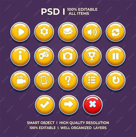 Premium Psd Set Of Game Ui Game Ui Set Game Ui Button Game Button Game Ui Psd Game Ui Template