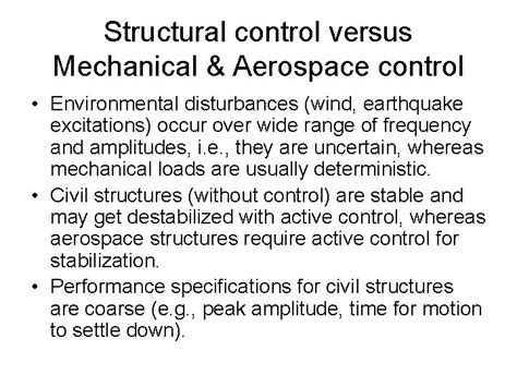 Civil Engineering Applications Of Vibration Control Structural Control