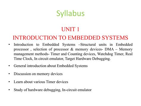 embedded systems overview ppt