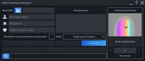 github berdyalexei scmd workshop downloader 2 a user interface for steamcmd that is intended