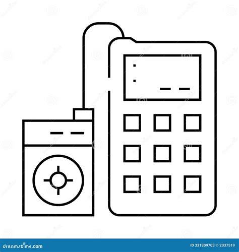 Electronics Line Vector Icons And Signs Electronics Engineering Circuit Microcontroller