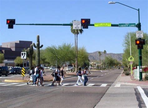 Hybrid Pedestrian Safety Beacons For Main At Alameda Manteca Bulletin