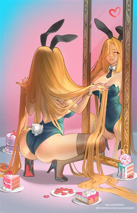 Rule 34 1girls Admiring Self Alternate Hairstyle Big Ass Big Breasts Blonde Hair Bunny Ears