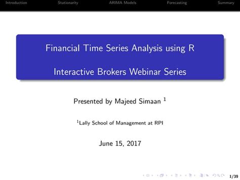 Financial Time Series Analysis Using R Pdf