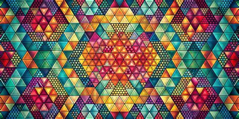 Abstract Colorful Geometric Triangle Pattern Background Geometric