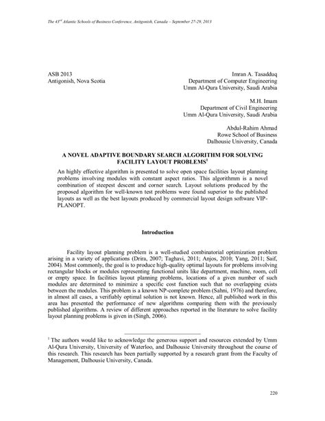 Pdf A Novel Adaptive Boundary Search Algorithm For Solving Facility
