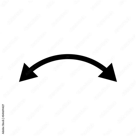 Dual Semi Circle Arrow Vector Illustration Stock Vector Adobe Stock