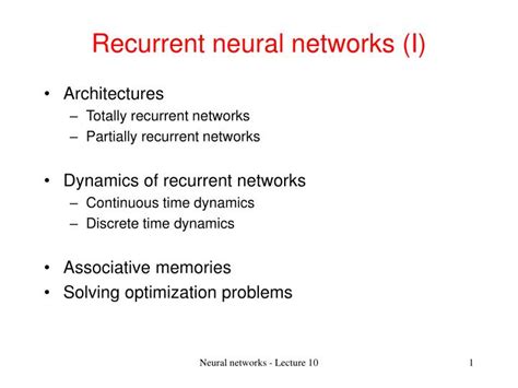Ppt Recurrent Neural Networks I Powerpoint Presentation Free