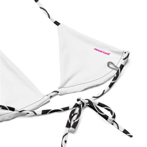 Bandw Checker Smile String Bikini Top Nomadkandi