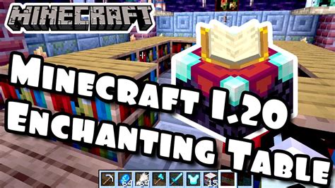 How To Make A Minecraft 1 20 Enchanting Table Bookshelf Setup YouTube