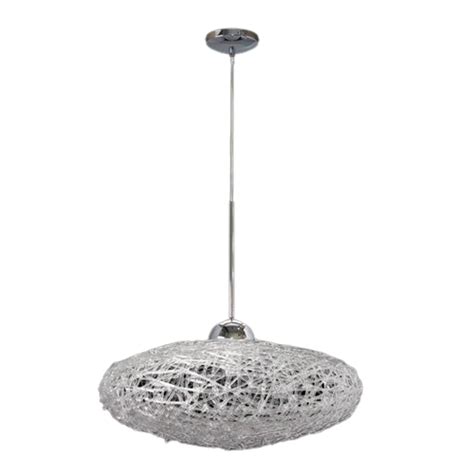 K Light A Klch6153cl Clear Acrylic Flat Round Pendant Chrome With Clear Acrylic Shade