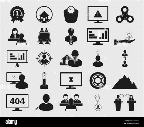 Business Icon Set Flat Style Vector Eps Stock Vector Image And Art Alamy
